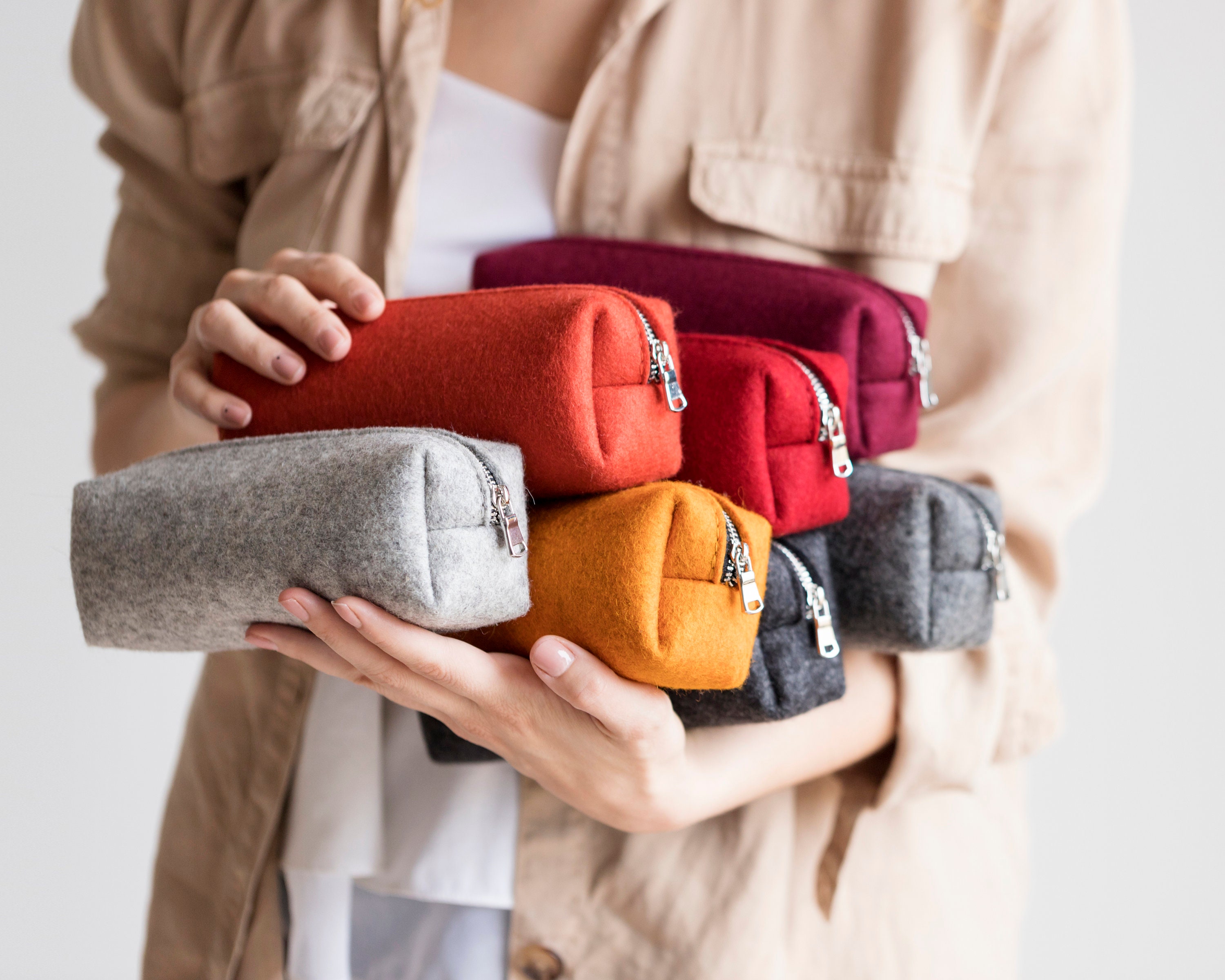 Felt Pencil Case Pencil Pouchpencil Walletpen Casebrush - Etsy