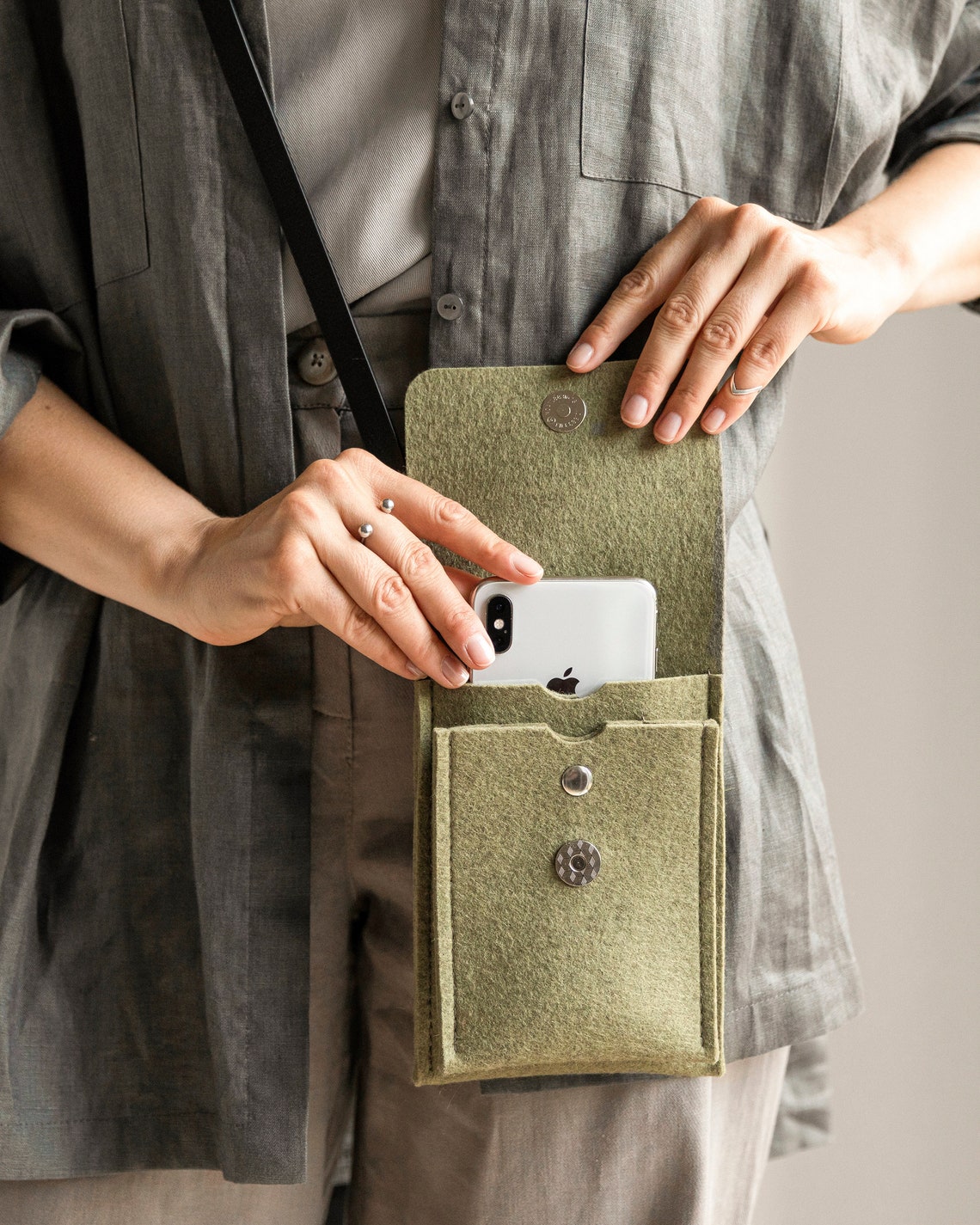 Phone Bag, Phone Crossbody Bag, Phone Shoulder Bag, Merino Wool Bag ...