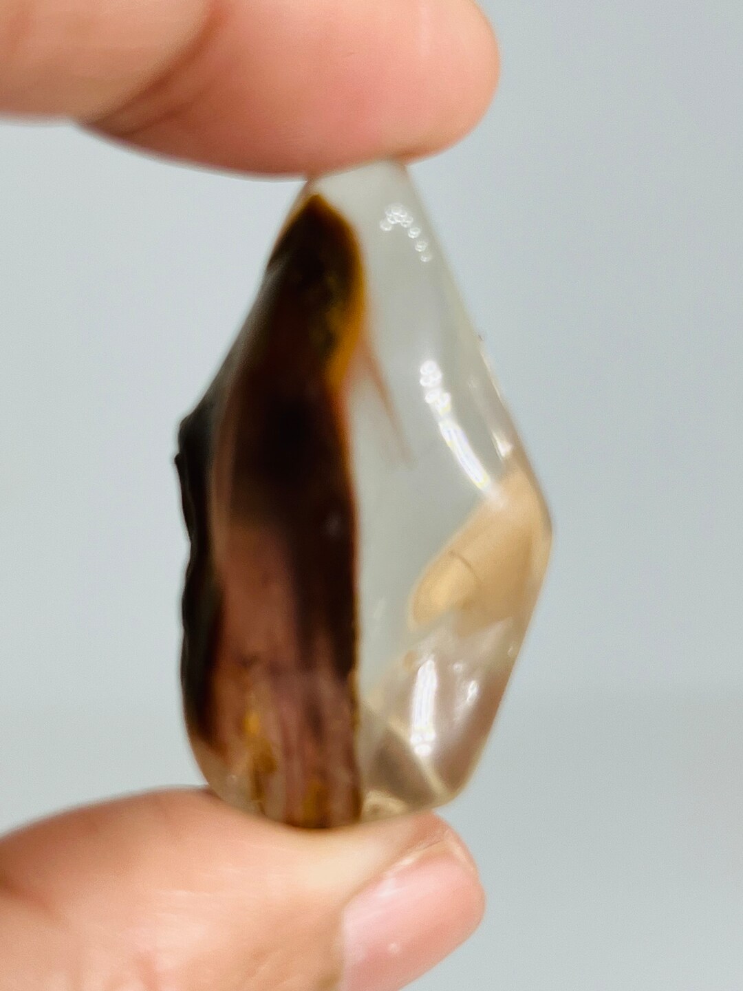 A#128, Red Phantom, Angel Wings, Amphibole Quartz, Tumbled. - Etsy
