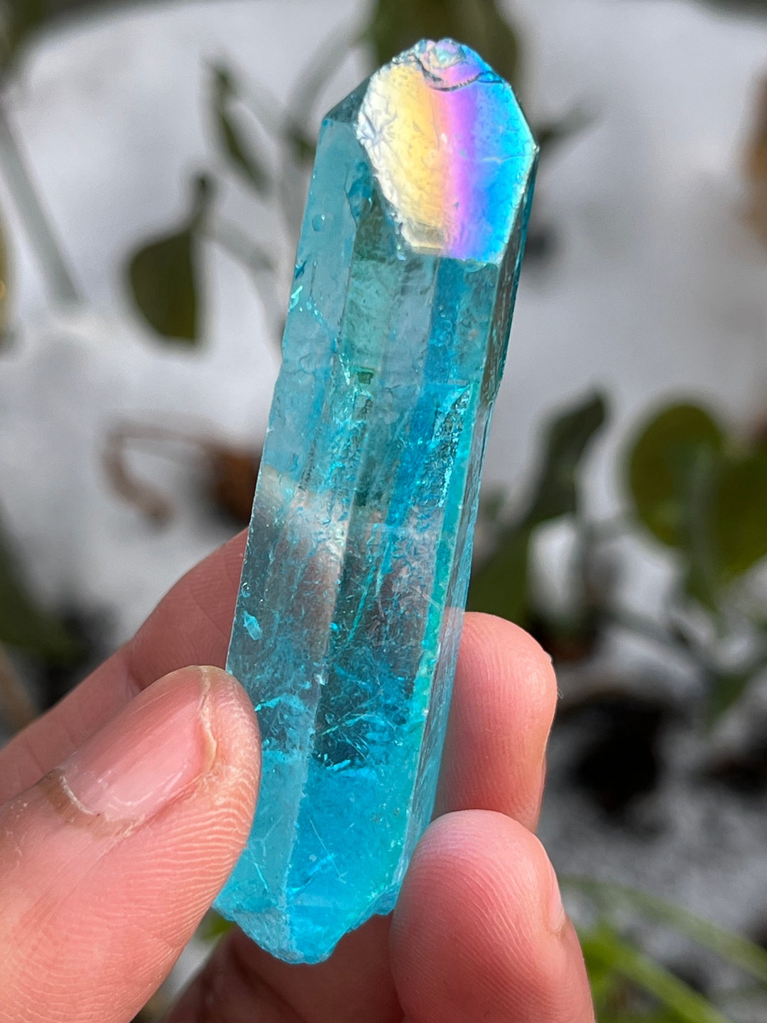 A#135, Warrior Crystal, Shiny Blue, Aura Angel, Quartz Point, Fire and ...