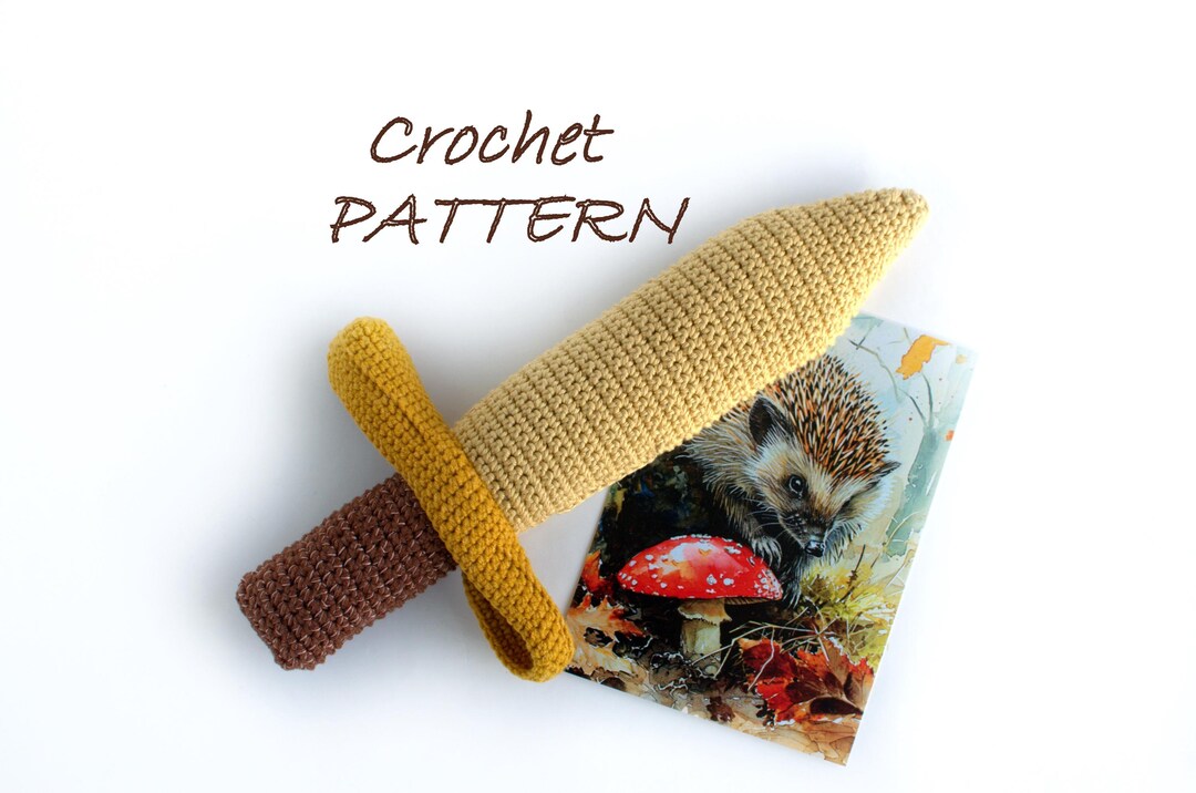 PATTERN Wooden SWORD Crochet, Amigurumi Toy Sword Kids, Handmade Play ...
