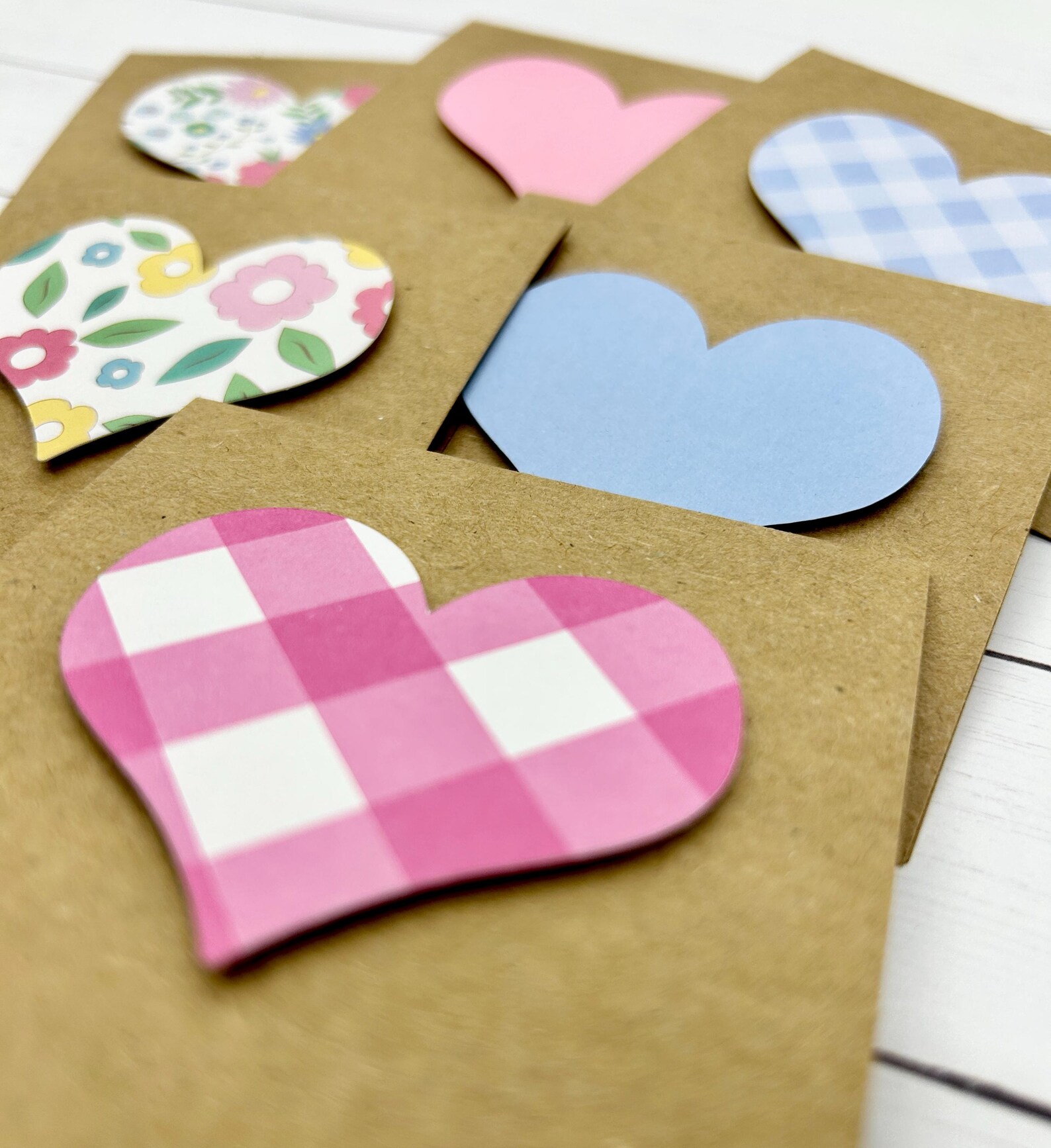 Valentine's Day Heart Mini Note Cards: Assorted Set of 6 - Etsy