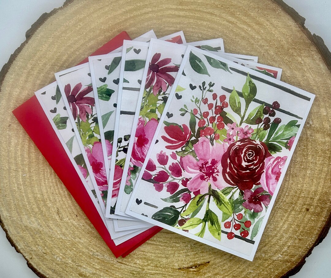 St Therese Roses Stationeryset of 6shower of Roseswatercolor Flowers ...