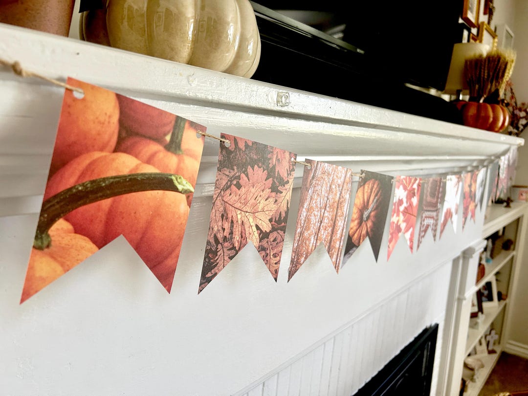 Fall Photo Scenes Banner|asst Set of 12 Pennants With Twine|fall ...