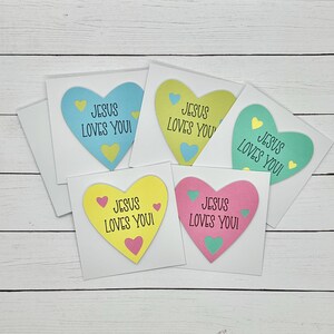 Christian Conversation Heart Valentine's Mini Cardsassorted Set of ...