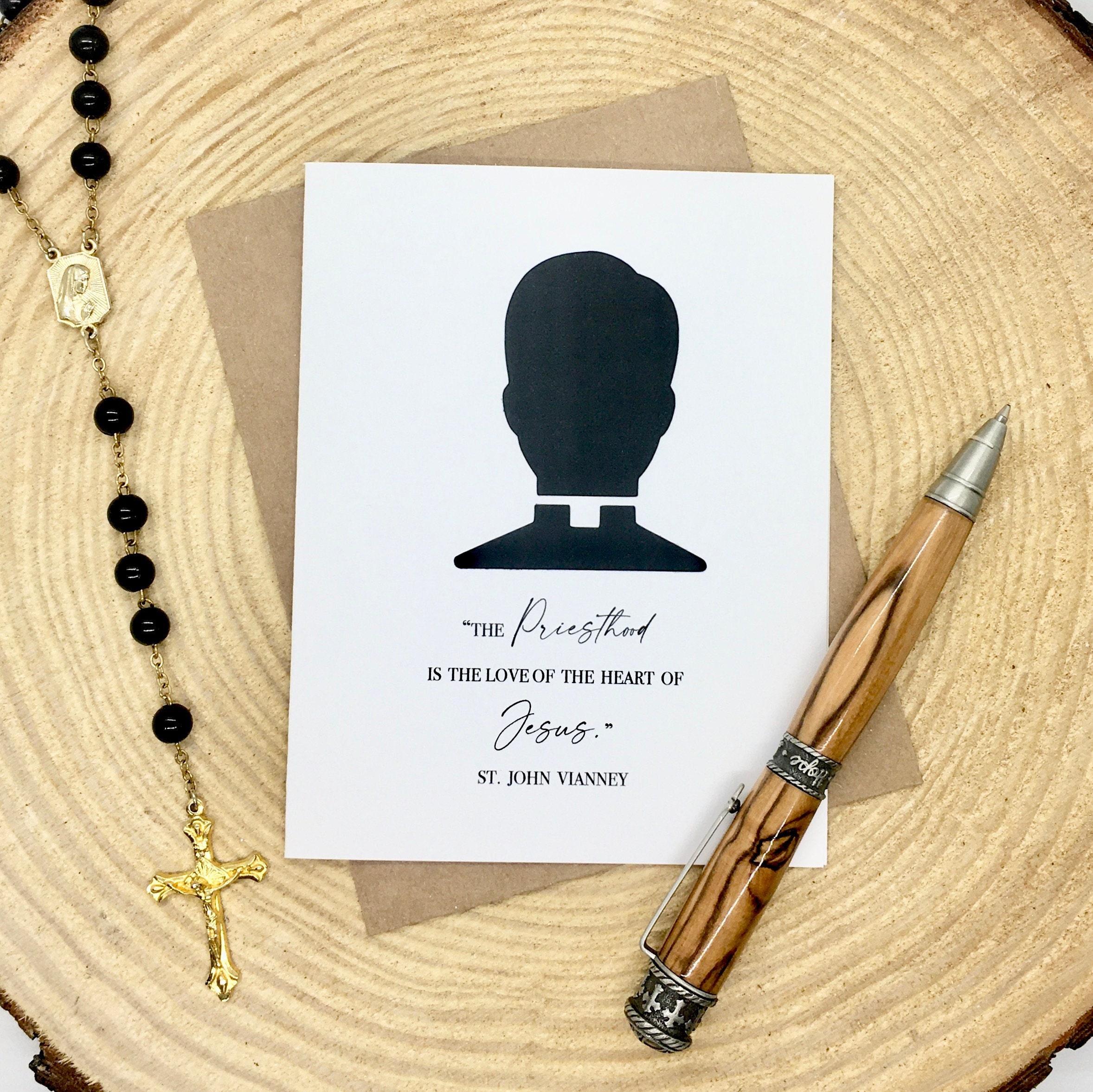 Catholic Priest Silhouette Greeting Card: Ordination, Anniversary ...
