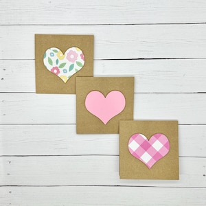 Valentine's Day Heart Mini Note Cards: Assorted Set of 6 - Etsy