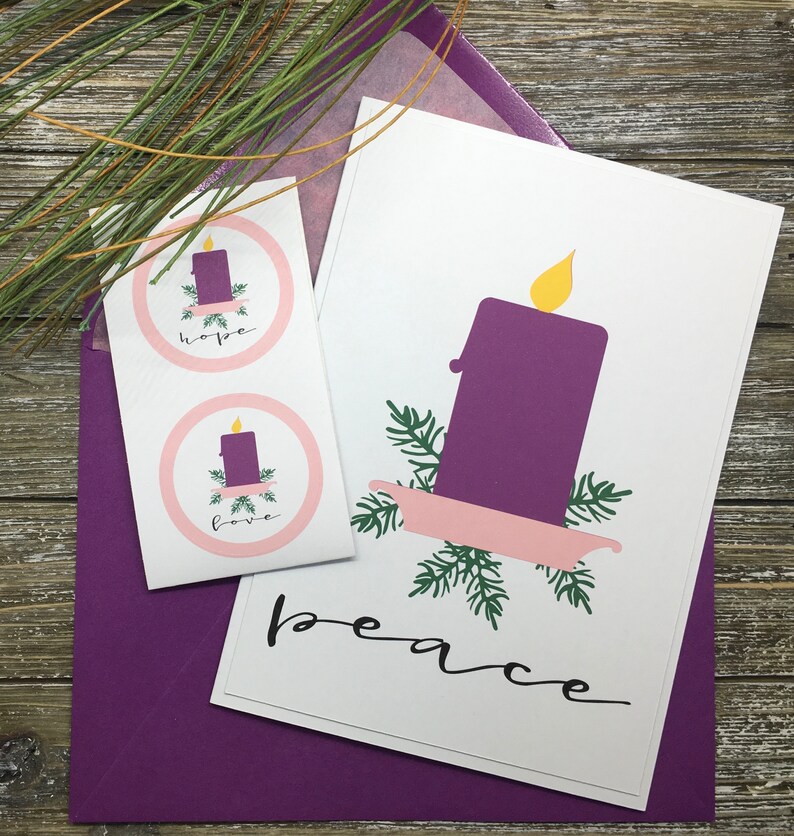 Advent Greeting Cards/Set of 4/Blank Greeting Cards/Envelope | Etsy