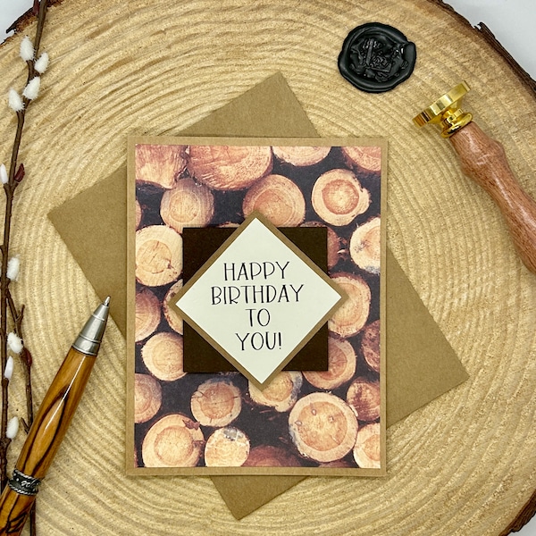 Rustic Birthday Card - Etsy