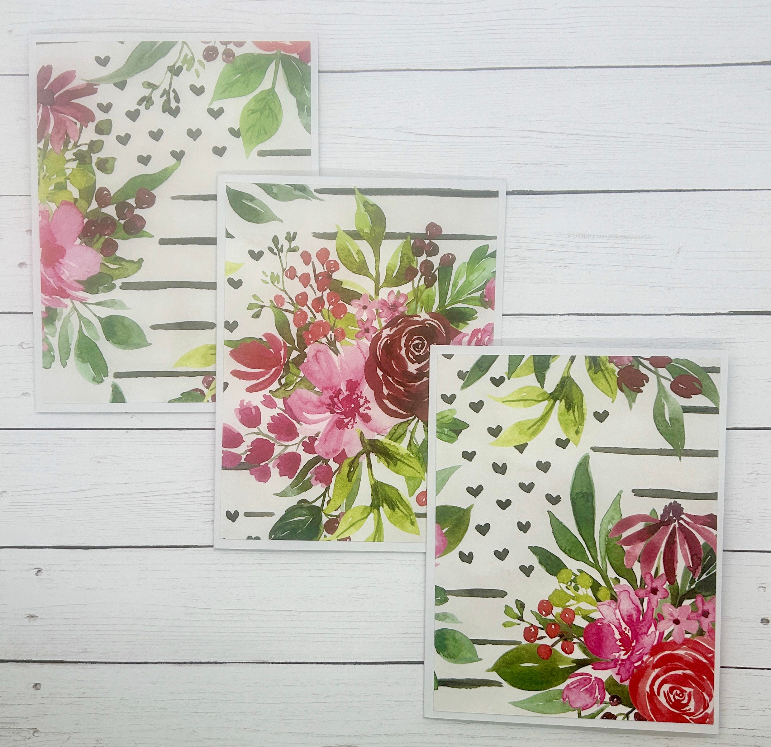 St Therese Roses Stationeryset of 6shower of Roseswatercolor Flowers ...