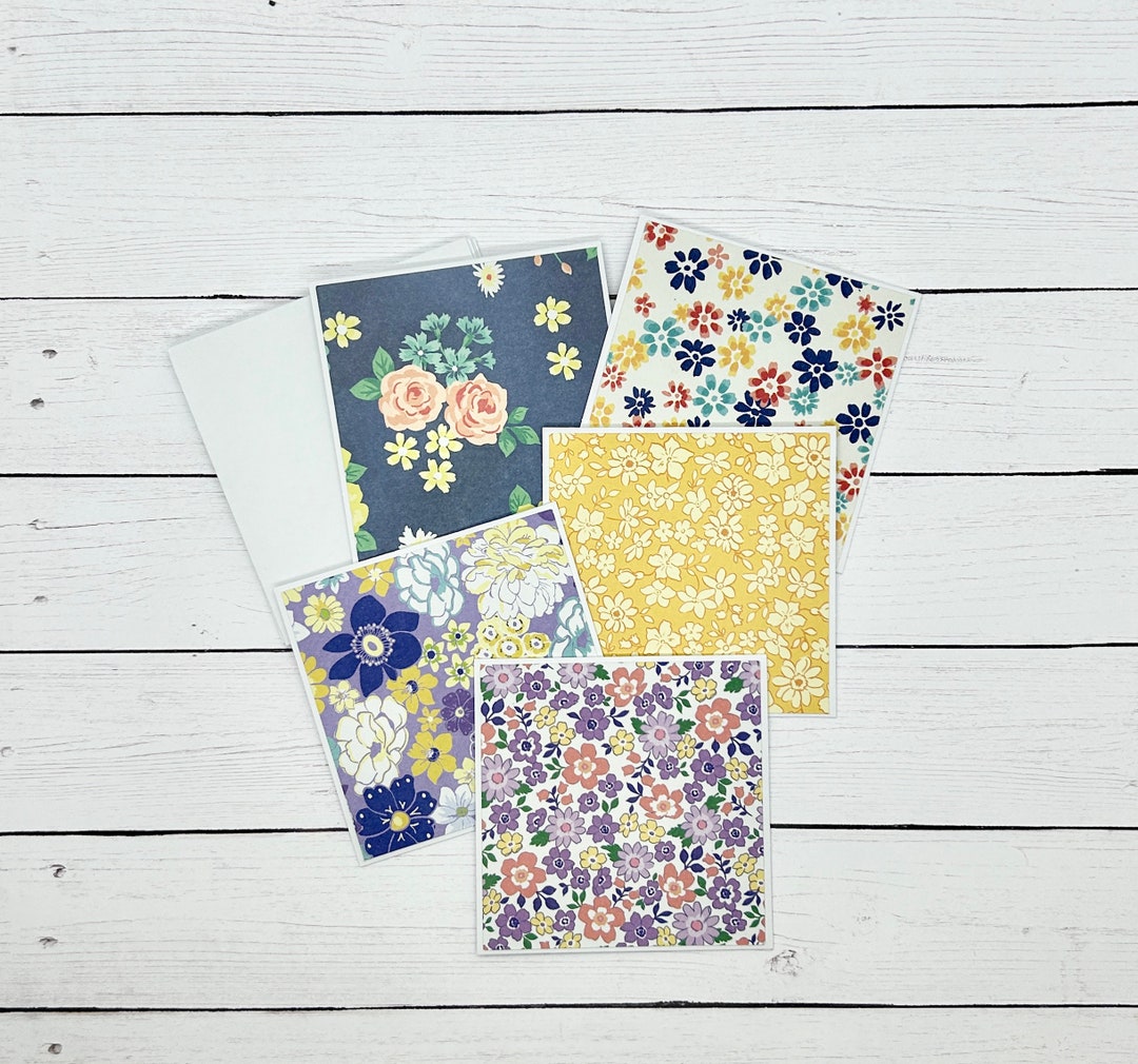 Mary's Garden Mini Blank Note Cards|assorted Set of 5|mother's Day Gift ...