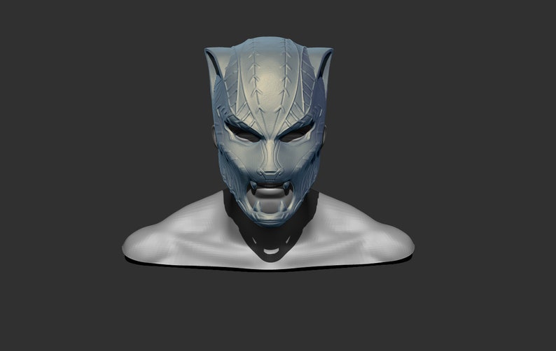 Black Panther T-challa Mask Helmet Ceremonial Mask 3D Print Model STL ...