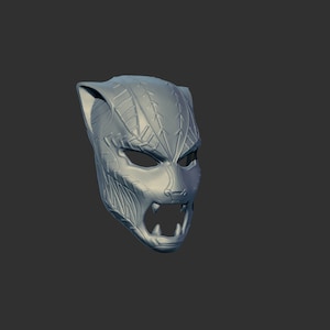 Black Panther T-challa Mask Helmet Ceremonial Mask 3D Print Model STL ...