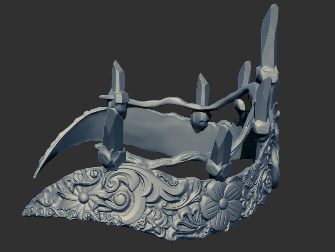 Ash Princess Crown 3D printing STL File Model | Etsy