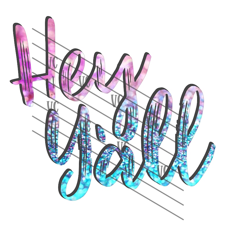 Hey Y'all Glitter - Etsy