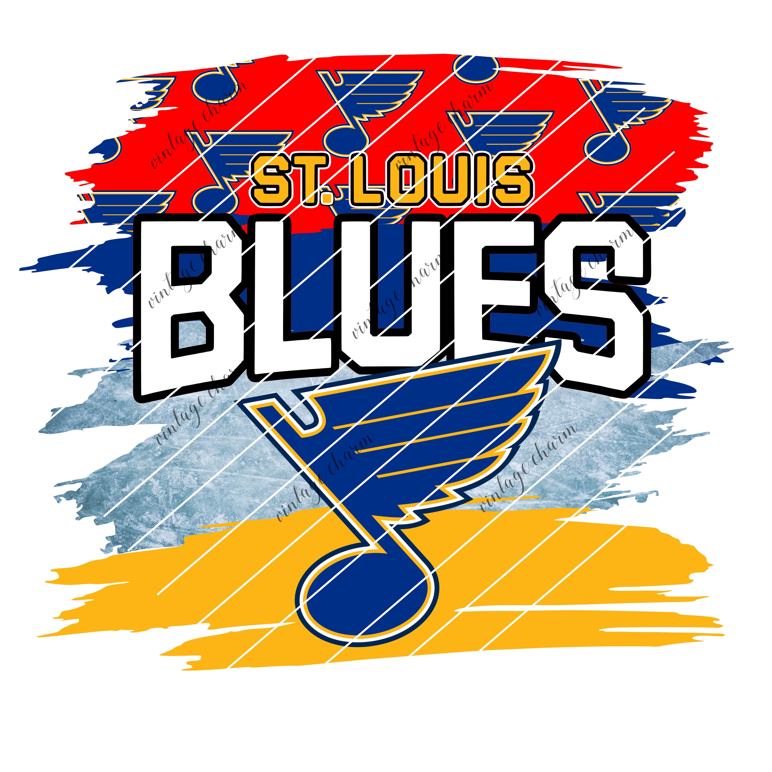 St. Louis Blues Sublimation Print - Etsy