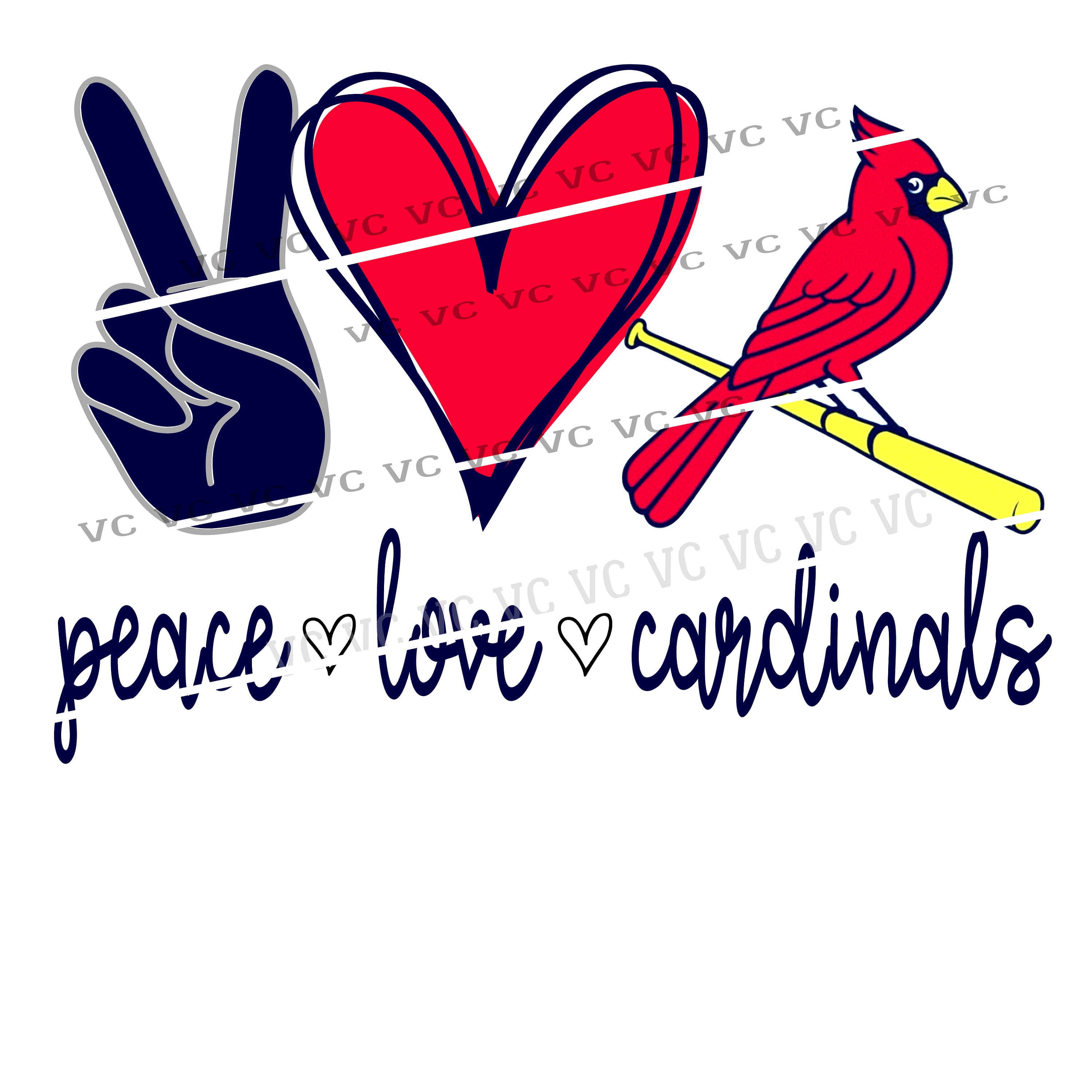Peace Love Cardinals - Etsy