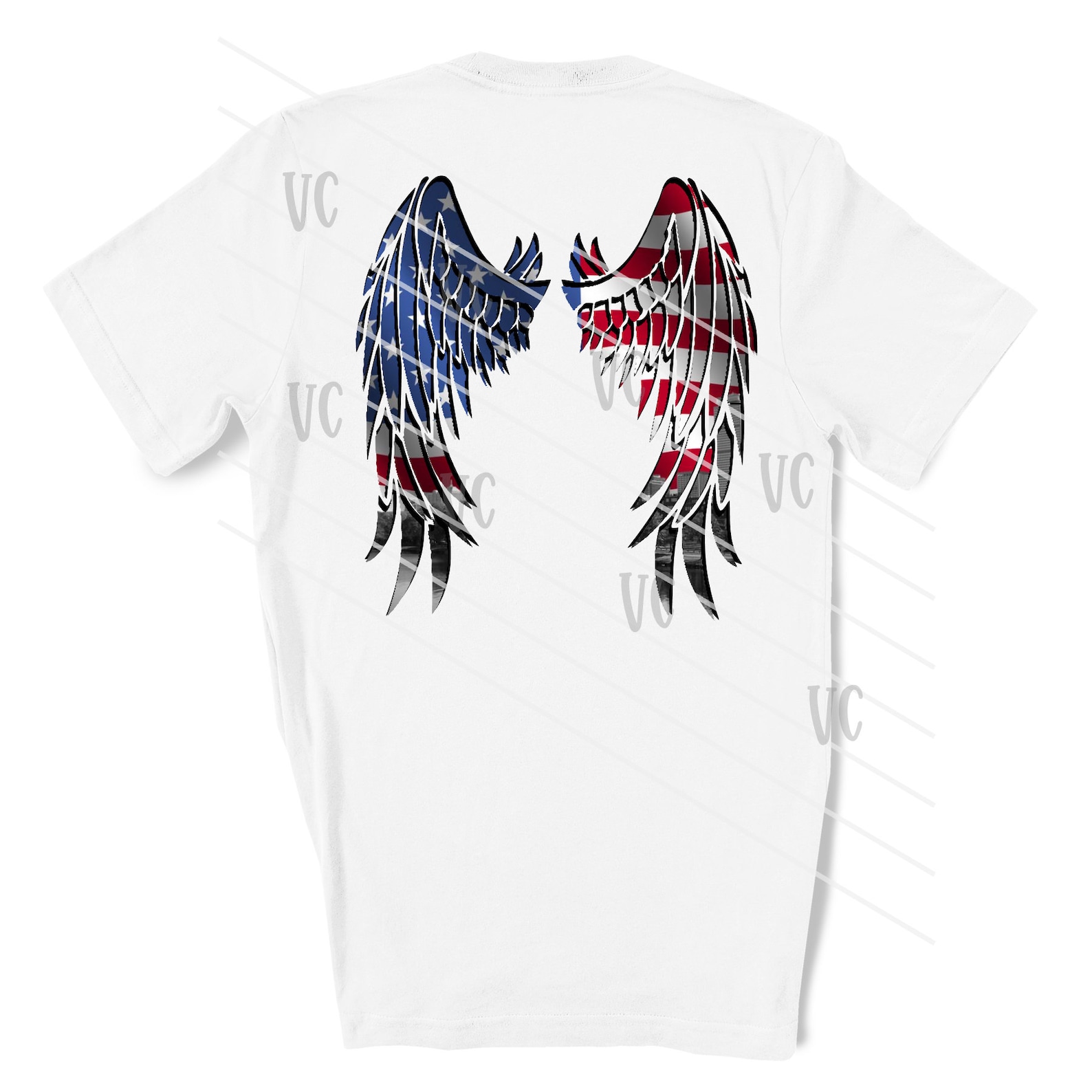 American Flag Angel Wings | Etsy