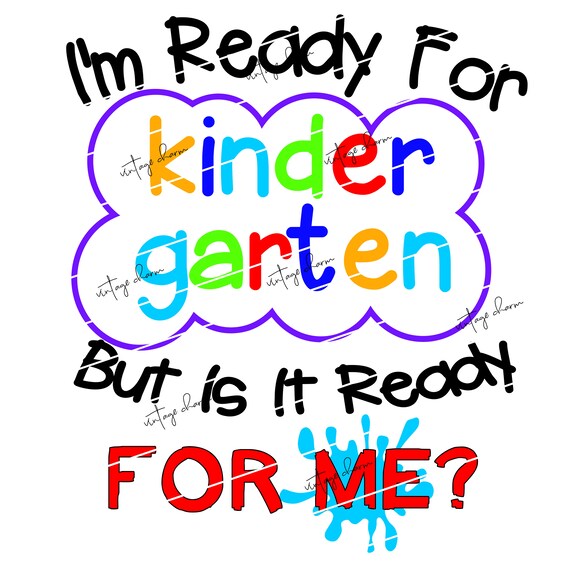 I'm Ready for Kindergarten - Etsy