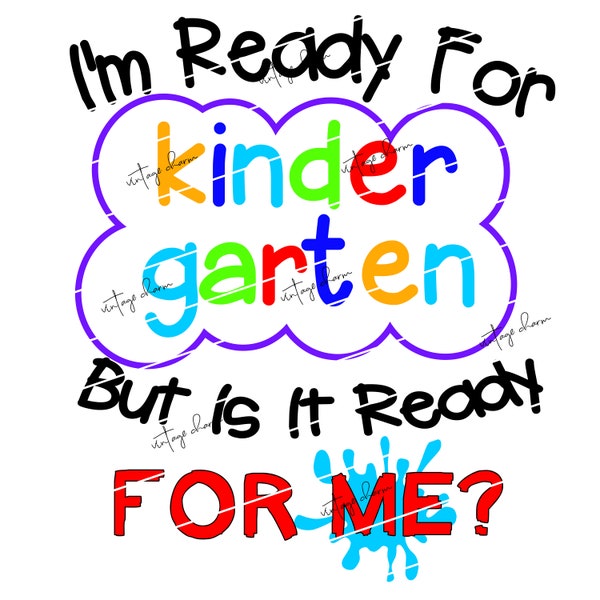 Im Ready for Kindergarten but is It Ready for Me Svg - Etsy