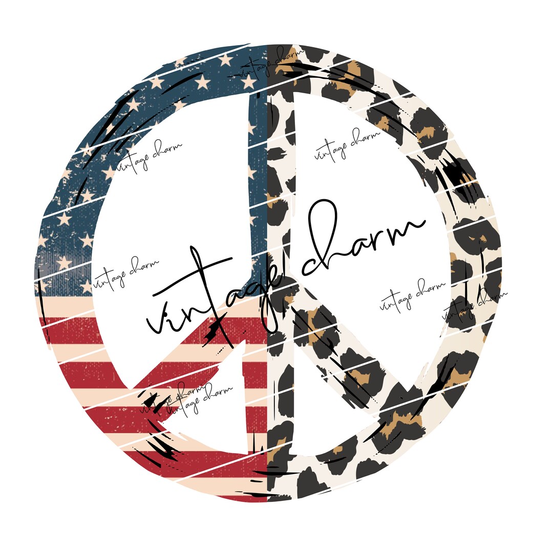 Cheetah Leopard Peace Flag 4th of July - Etsy