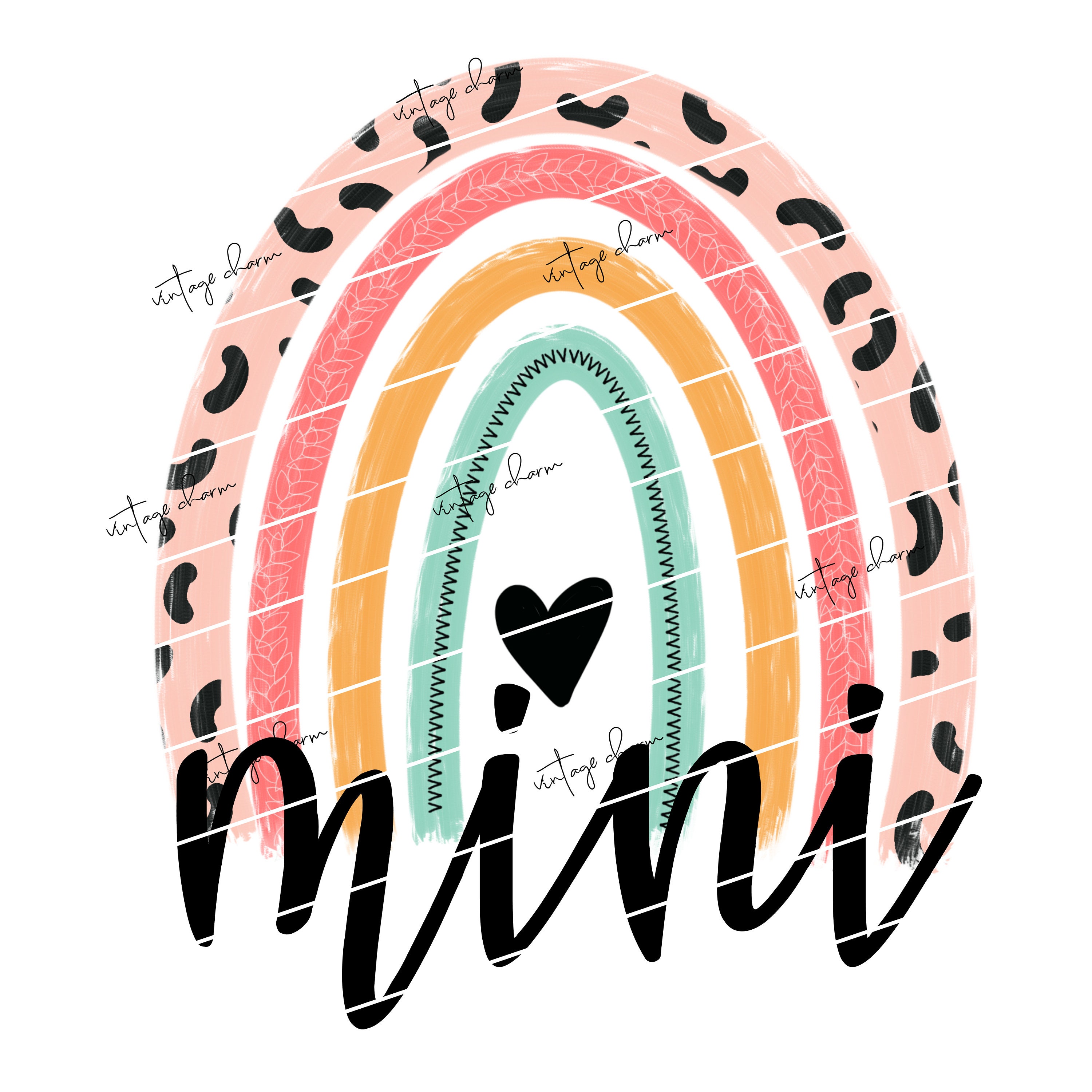 Rainbow Mini With Heart - Etsy