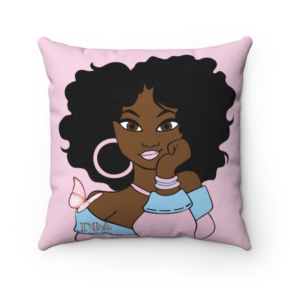 Gamma Phi Delta Gamma Girl Pink Spun Polyester Square Pillow - Etsy