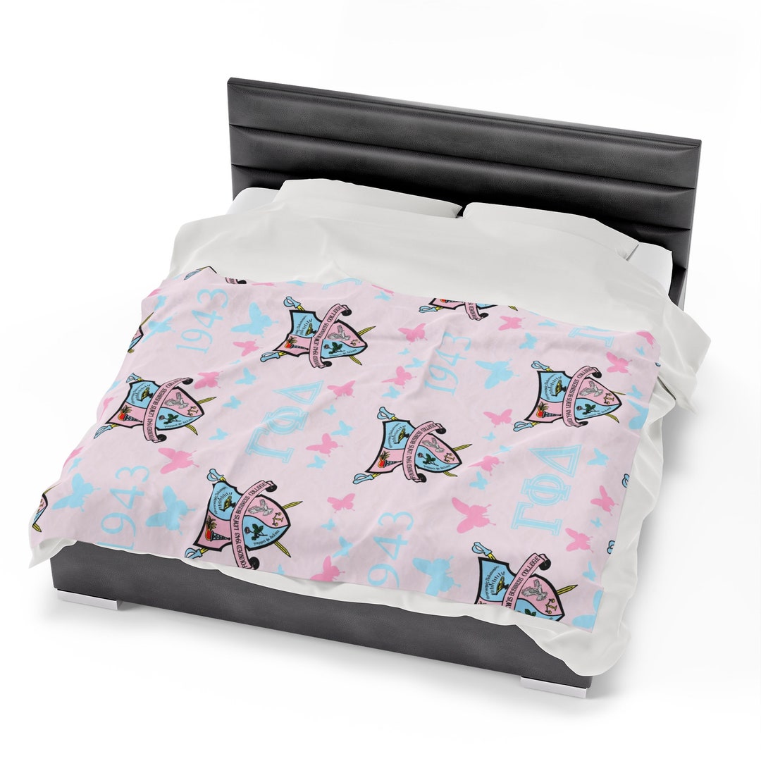 Gamma Phi Delta Sorority Gphid Shield and Butterflies Velveteen Plush ...