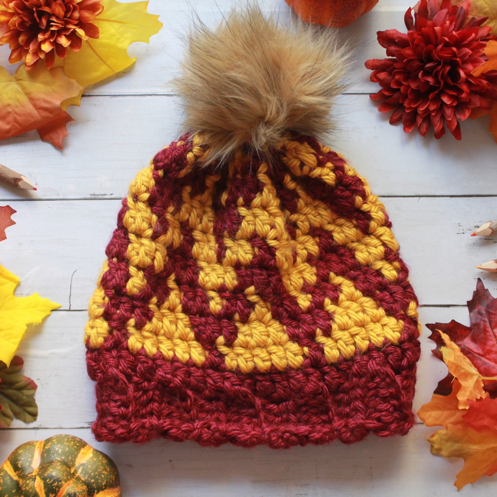 Chevron Crochet Hat Pattern Easy Crochet Pattern Crochet Hat - Etsy