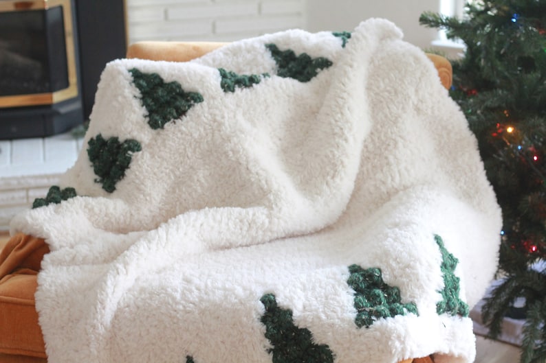 Crochet Pine Tree Blanket Crochet Tree Blanket Pattern - Etsy