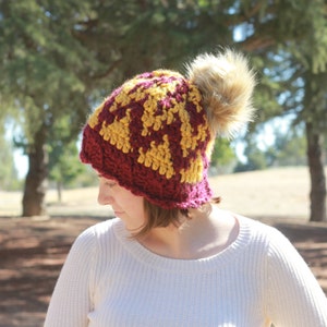 Chevron Crochet Hat Pattern, Easy Crochet Pattern, Crochet Hat Pattern ...