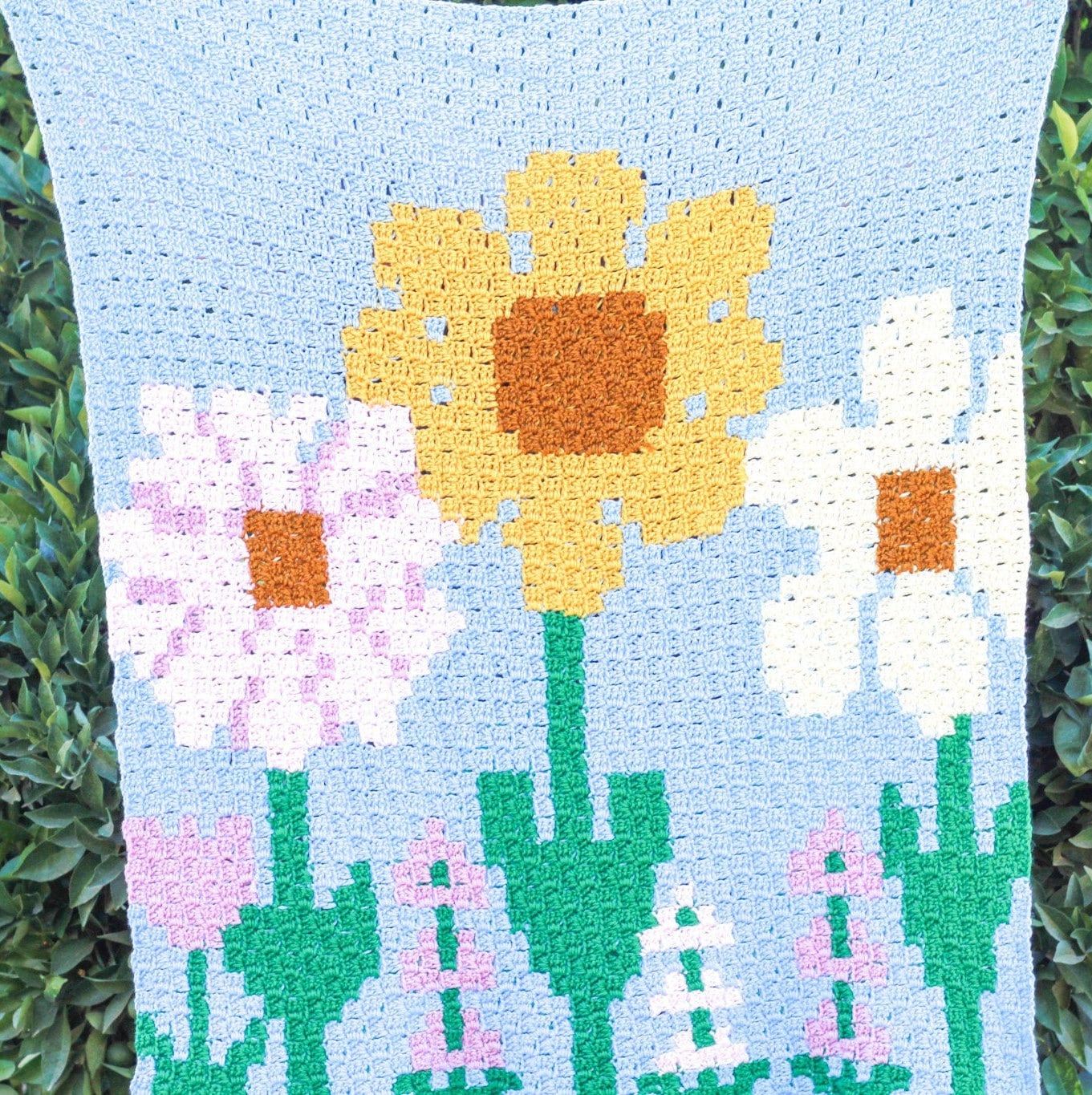 C2C Crochet Flower Blanket, Corner to Corner Crochet, C2C Crochet ...