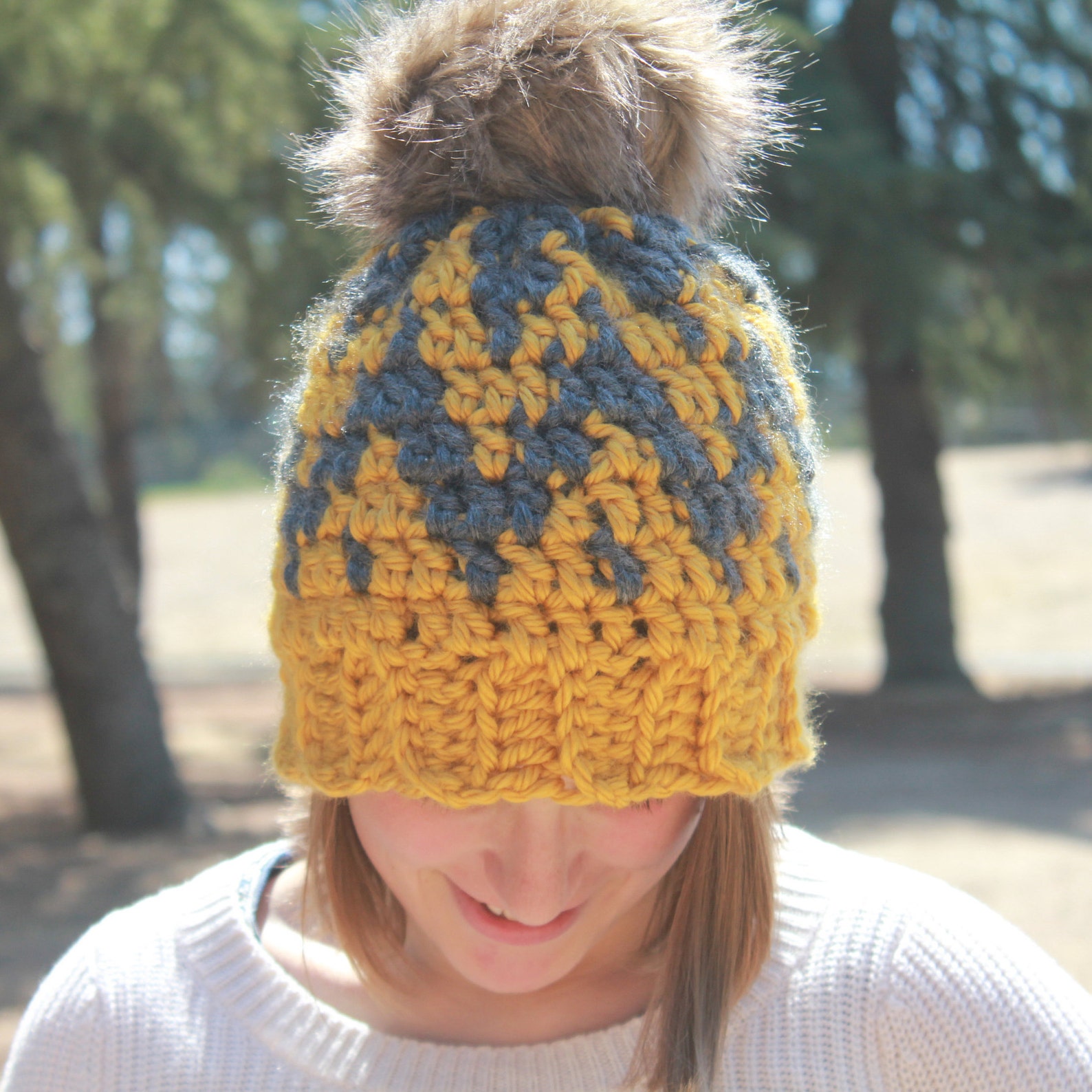 Chevron Crochet Hat Pattern Easy Crochet Pattern Crochet Hat - Etsy