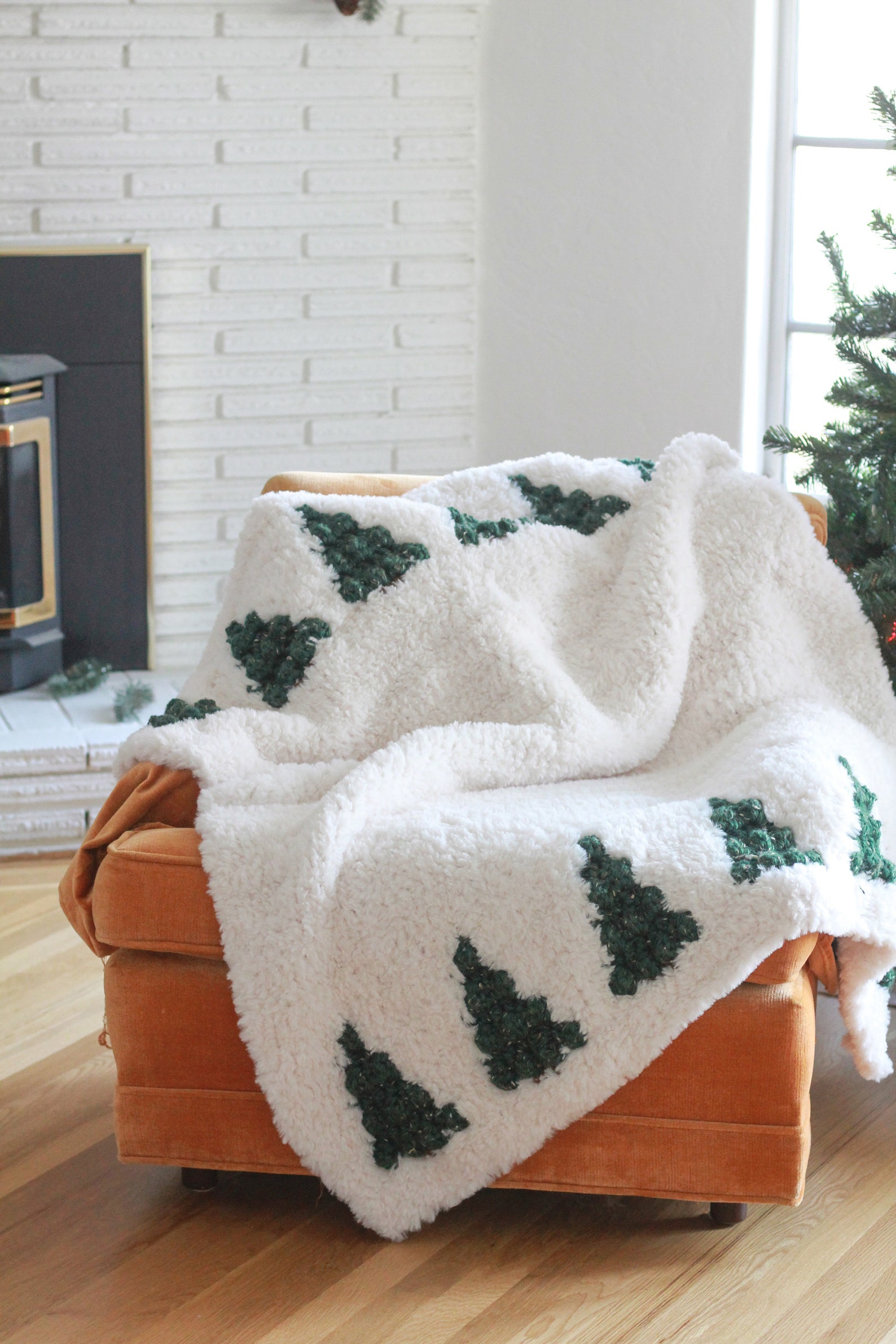 Crochet Pine Tree Blanket Crochet Tree Blanket Pattern - Etsy