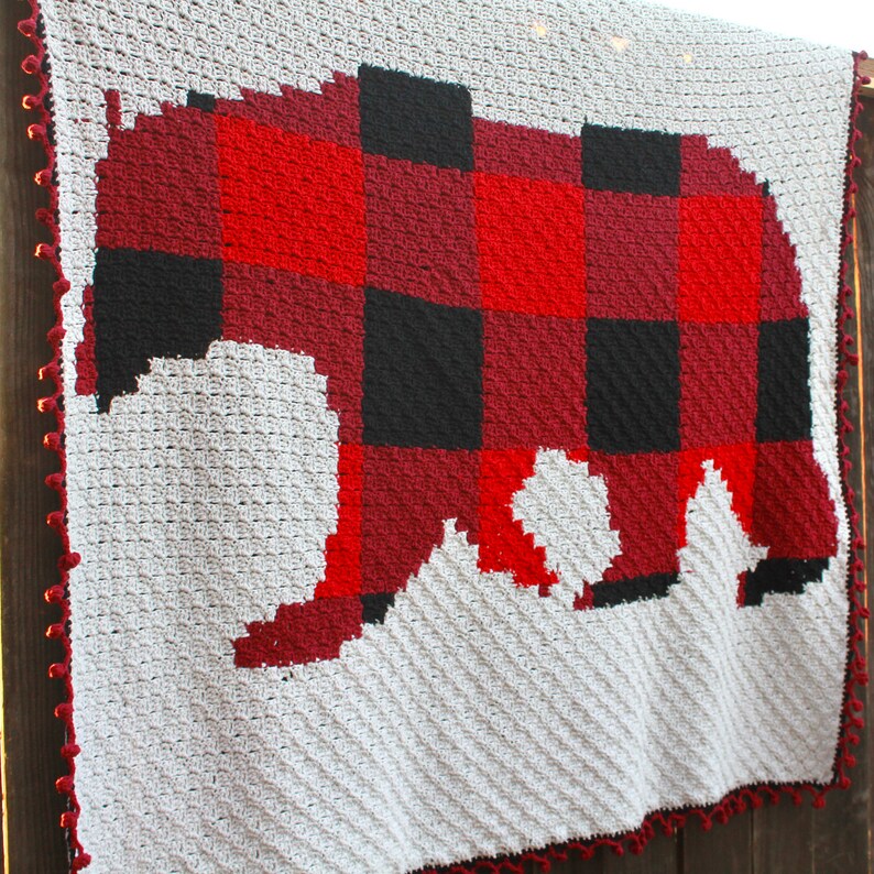 Crochet Bear Blanket C2C Blanket Pattern C2C Graphgan - Etsy