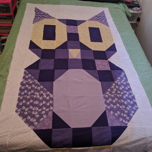 Owl Paper Pieced Quilt Block Pattern PDF - Etsy