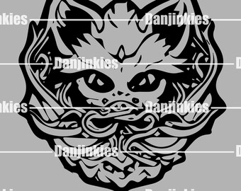 Demon Fox Vector - Etsy