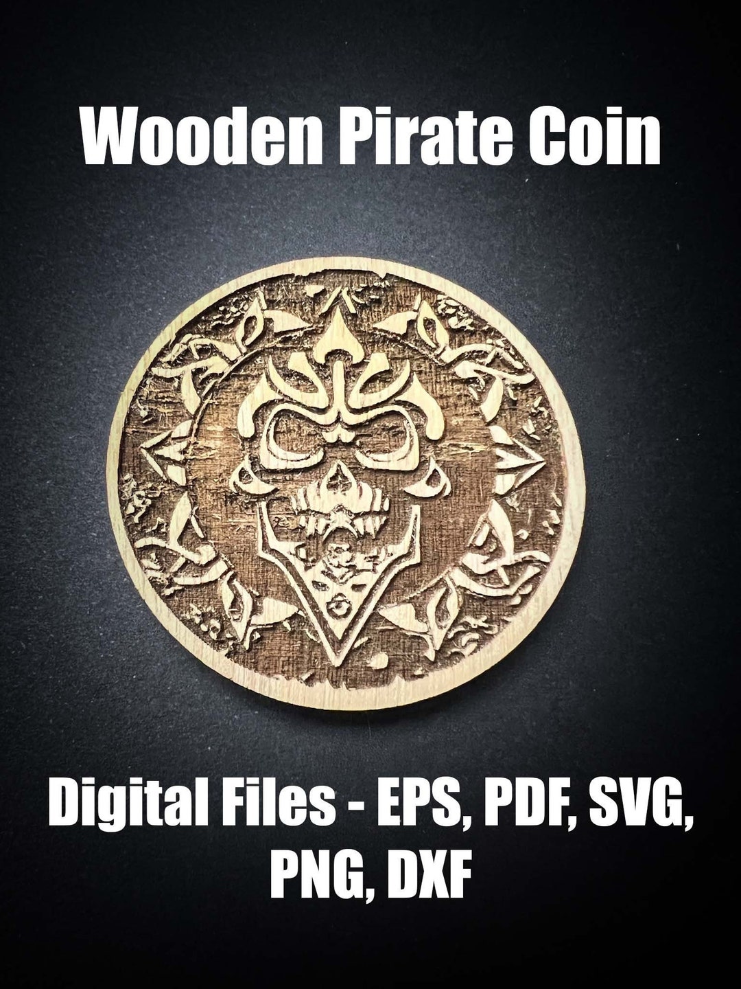 Pirate Coin Laser Cut Files SVG, PDF, EPS Digital Product - Etsy