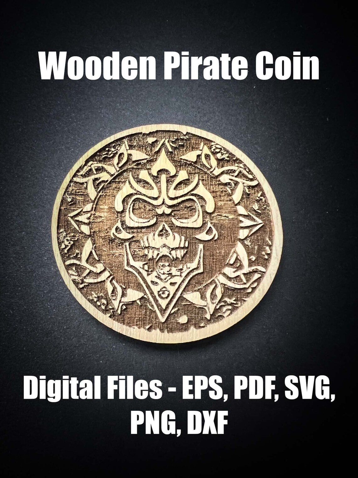 Pirate Coin Laser Cut Files SVG PDF EPS Digital Product - Etsy