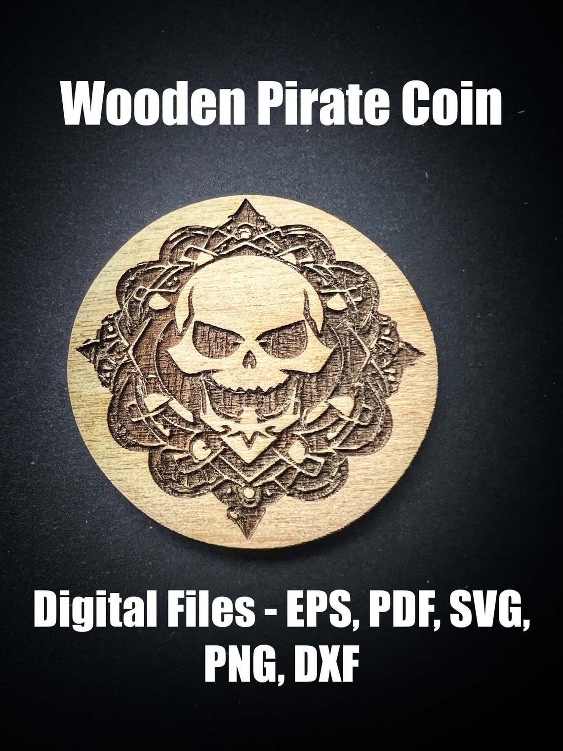 Pirate Coin Laser Cut Files SVG, PDF, EPS Digital Product - Etsy