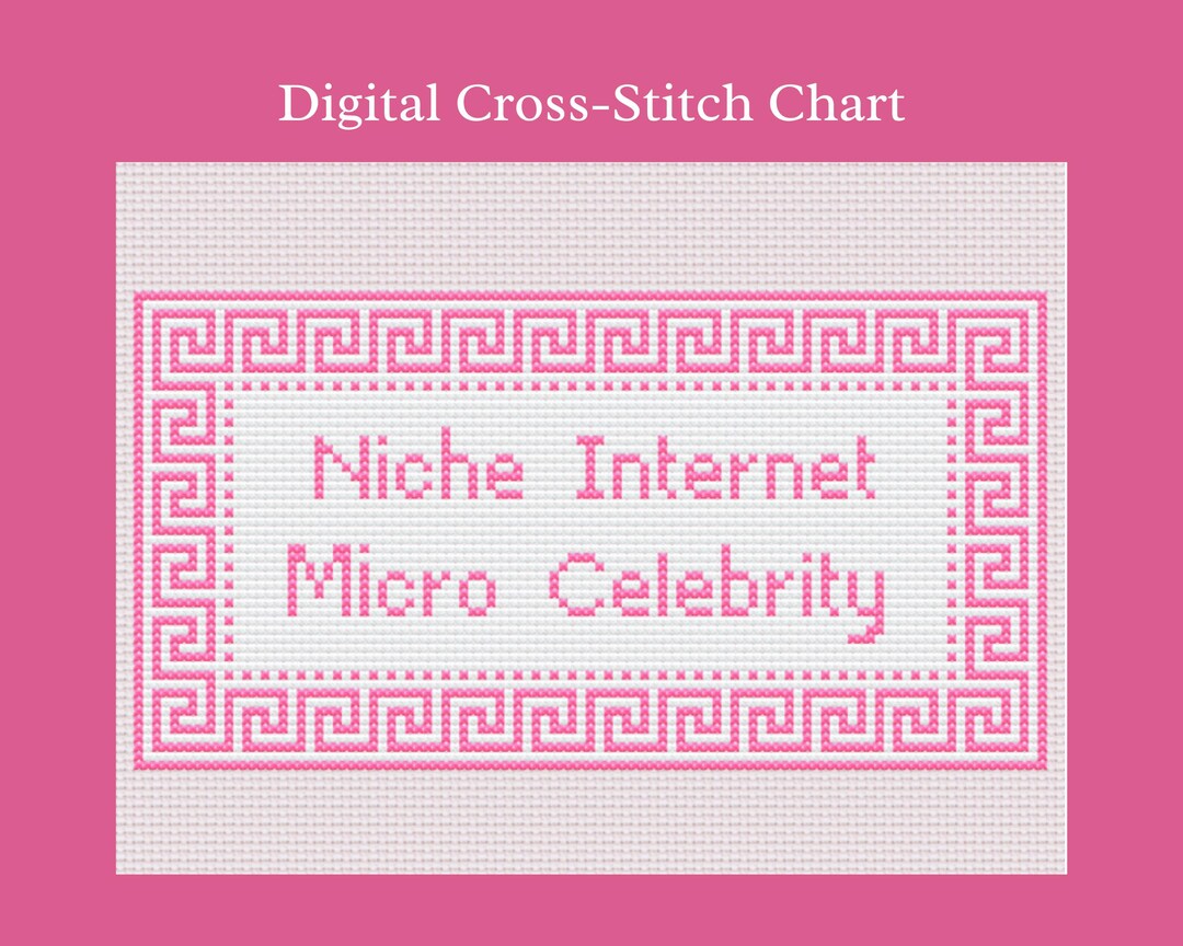Niche Internet Micro Celebrity Cross Stitch Pattern | Funny Tiktok Meme ...