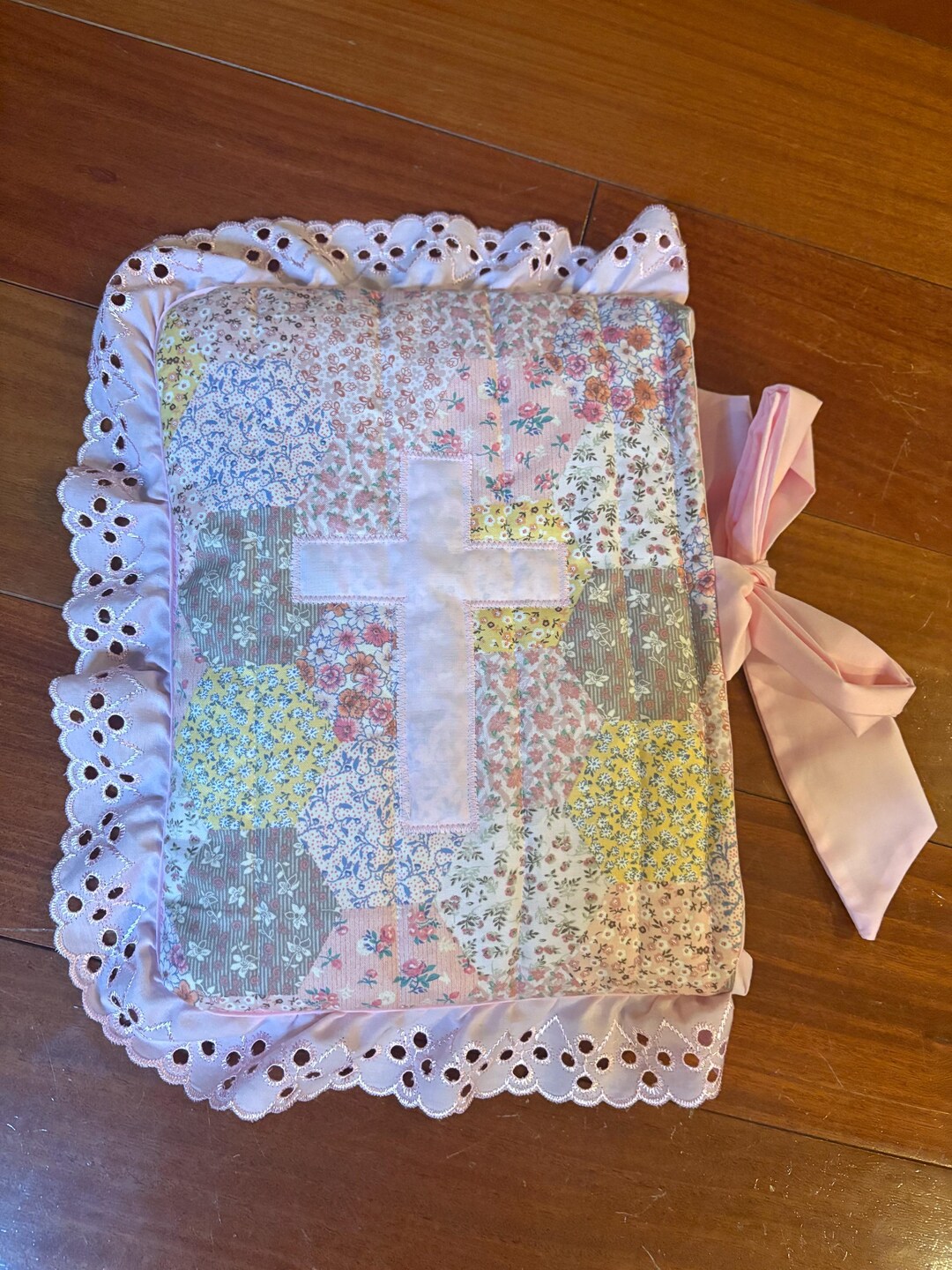Pink Floral Quilted Bible Cover for Kaiya - Etsy