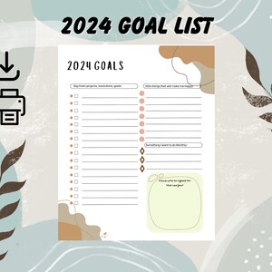 2024 Goals BUNDLE Printable PAGES. 2024 Resolution Templates. 2024 ...