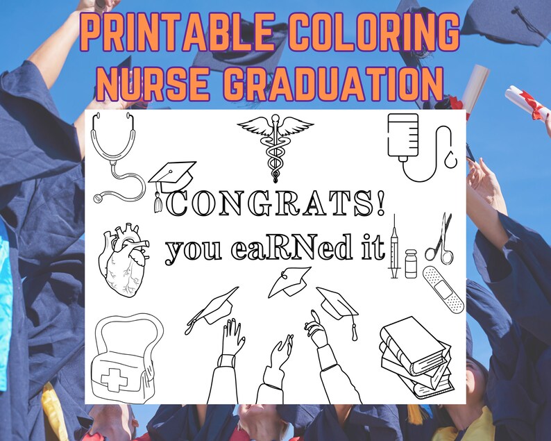 Nurse Graduation Congratulations Card. Printable RN Congrats - Etsy