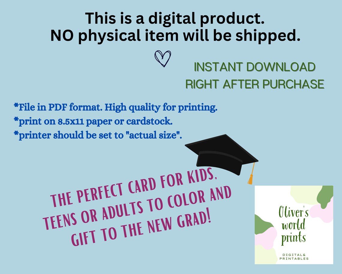 Graduation Printable Coloring Page. Happy Graduation Card. Coloring ...