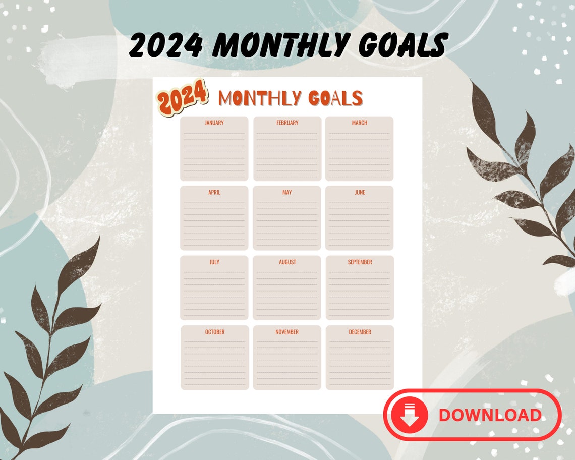 2024 Goals BUNDLE Printable PAGES. 2024 Resolution Templates. 2024 ...