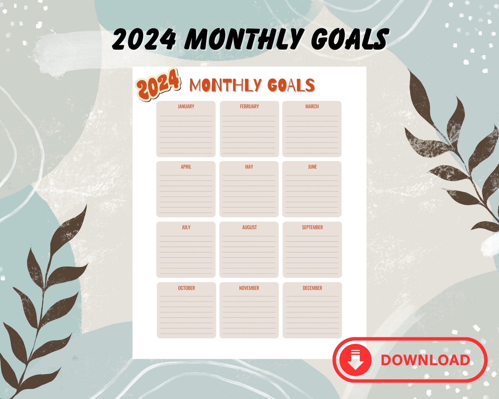 2024 Goals BUNDLE Printable PAGES. 2024 Resolution Templates. 2024 ...