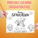 Graduation Printable Coloring Page. Happy Graduation Card. Coloring ...