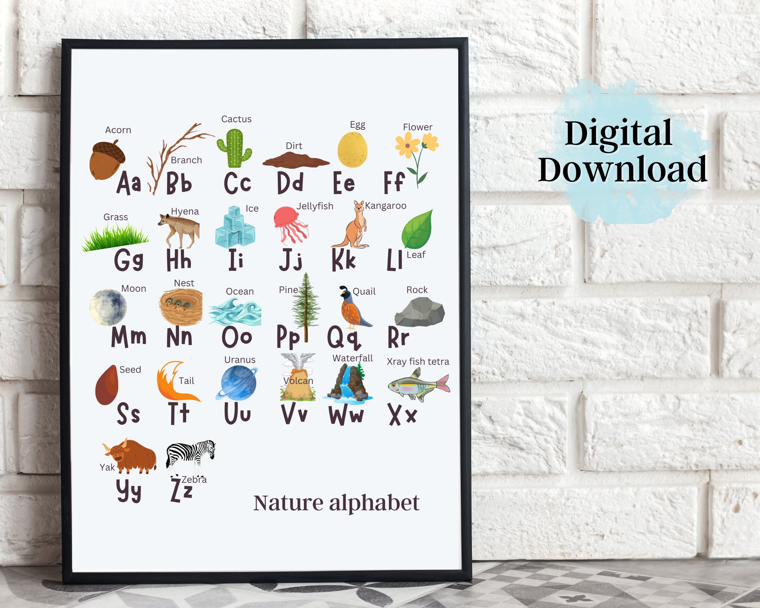 Alphabet Poster for School,homeschool. Educational Wall Poster ABC ...
