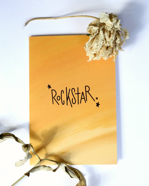 Rockstar Thank You Card | Etsy